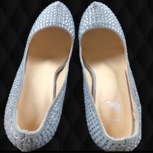 Custom 👠 | Shoes | Grey And Silver Rhinestone Platform Heels | Poshmark